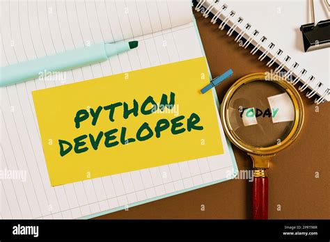 sign displaying python developer business showcase employees are