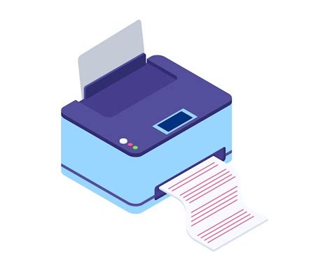 Documents Dimpression Dimprimante Conception Vectorielle Isométrique