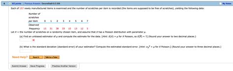 Solved 6 2 Points Previous Answers Devorestat9 6 E 009
