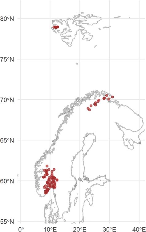 map of the site locations the map is generated by r version 3 4 1