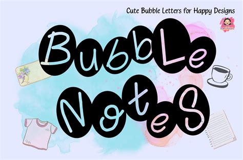 Bubble Notes Font By Peamcreations · Creative Fabrica