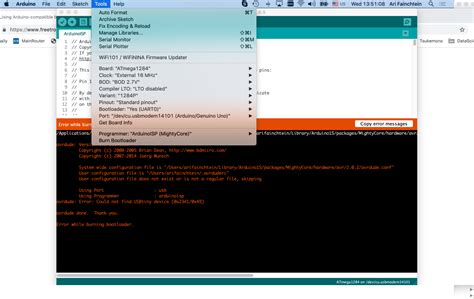 can not burn bootloader · issue 150 · mcudude mightycore · github