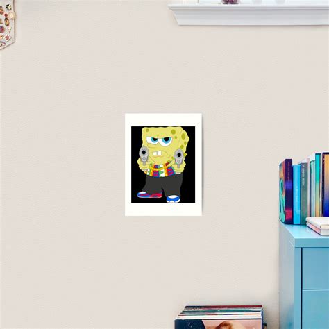 Gangster Spongebob Meme 90s Thug Cartoon Drip Meme Art Print For Sale By Krisloudes Redbubble