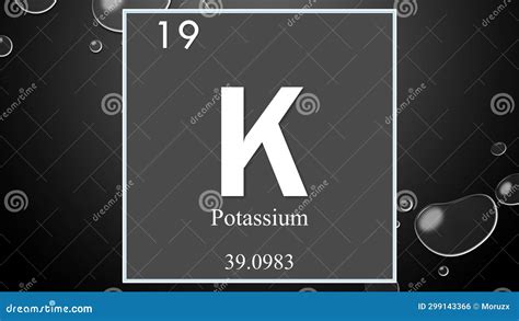 Potassium Chemical Symbol As In The Periodic Table Royalty Free Illustration
