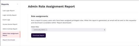 Admin Role Assignment Report 1kosmos Product Documentation