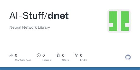 Github Ai Stuff Dnet Neural Network Library