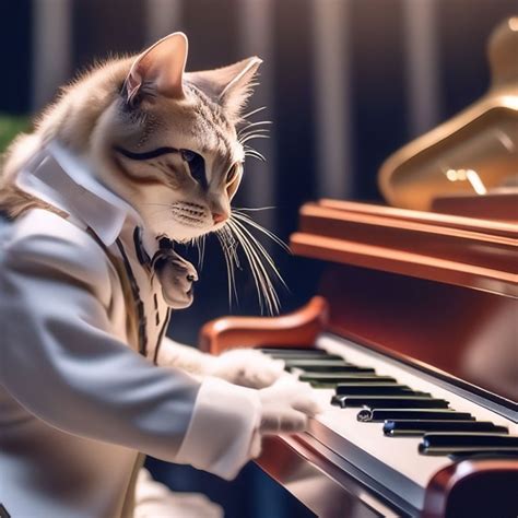 Create Meme Cat Piano Piano Keys Cat Playing Piano Meme Pictures