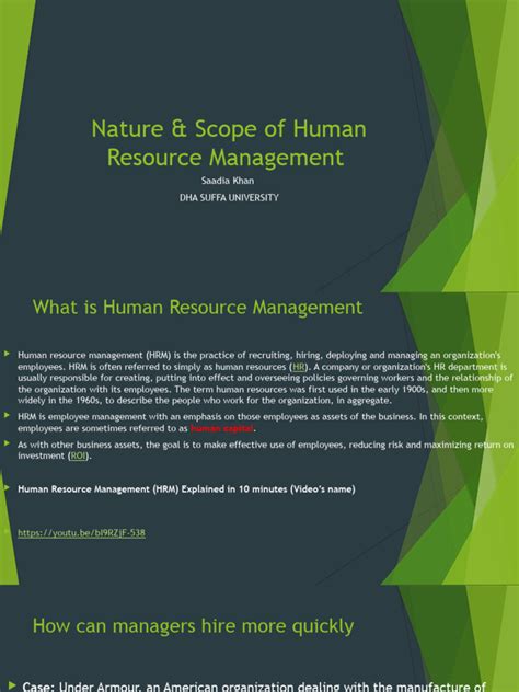 Nature Scope Of Hrm Pdf Human Resource Management Human Resources