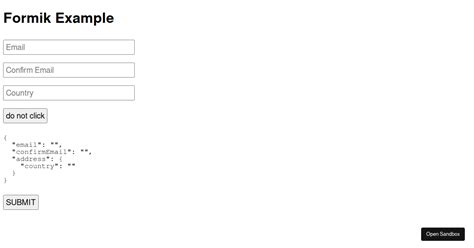 Formik Example Codesandbox