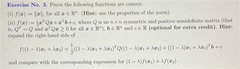 solved exercise no 3 prove the following functions are