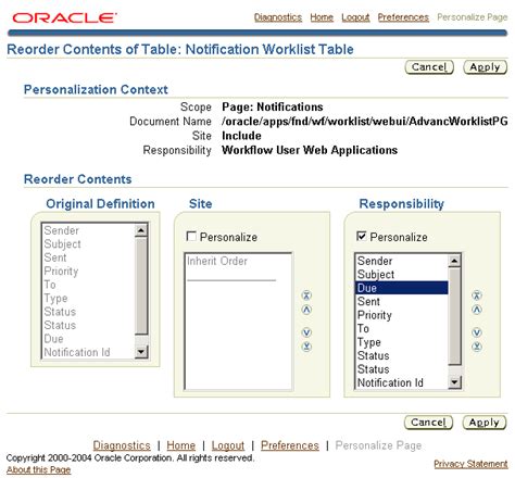 Oracle Application Framework Personalization Guide