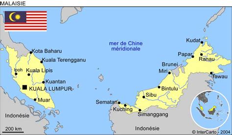 Carte Géographique Et Touristique De La Malaisie Kuala Lumpur