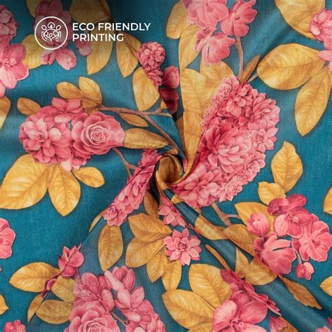 Polyester Dashing Floral Digital Print Poly Chinnon Chiffon Fabric