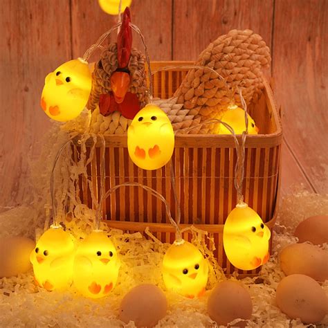 Dongrere Easter Ambiance Led Lights String Easter Chick String Lights