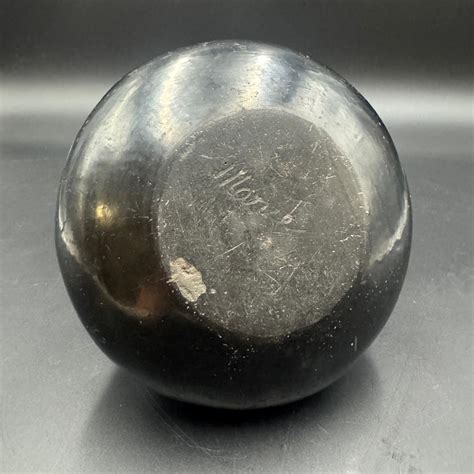 Lot Maria Martinez San Ildenfonso Black On Black With Chevrons