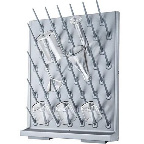 Stainless Steel And Mild Steel Glassware Drying Rack For Laboratory At