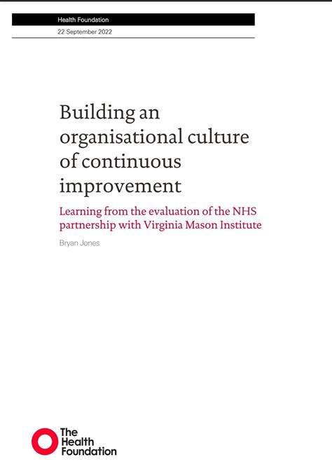 building an organisational culture of continuous improvement quality
