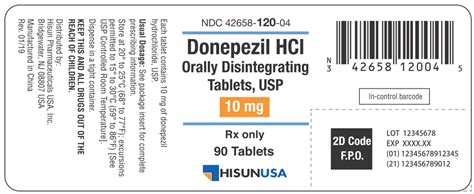 Dailymed Donepezil Hydrochloride Tablet Orally Disintegrating