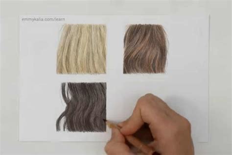 How To Draw Realistic Hair Colored Pencils
