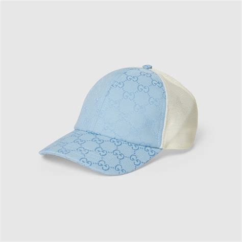 Original Gg Canvas Baseball Hat In Light Blue And White Gucci® Nl