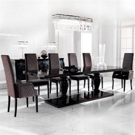 Create Elegance With A Large Ebony Dining Table Set
