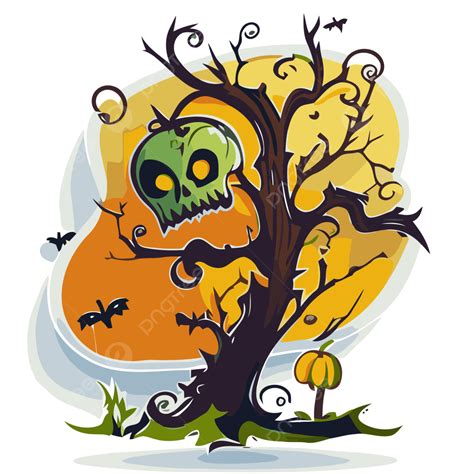 Spooky Halloween Tree Clipart