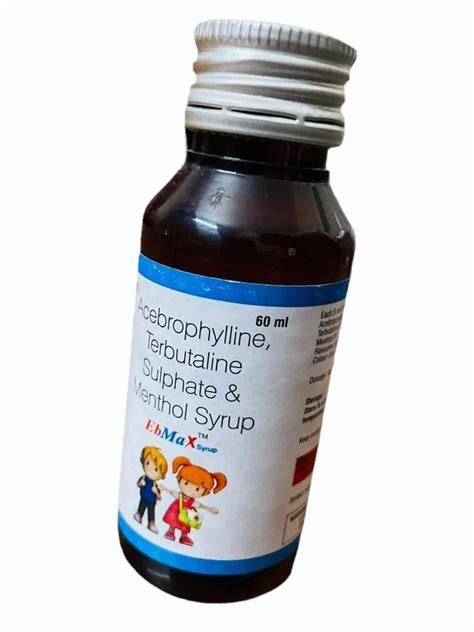 Hoebrophylline Terbutaline Sulphate Menthol Syrup Packaging Size 60