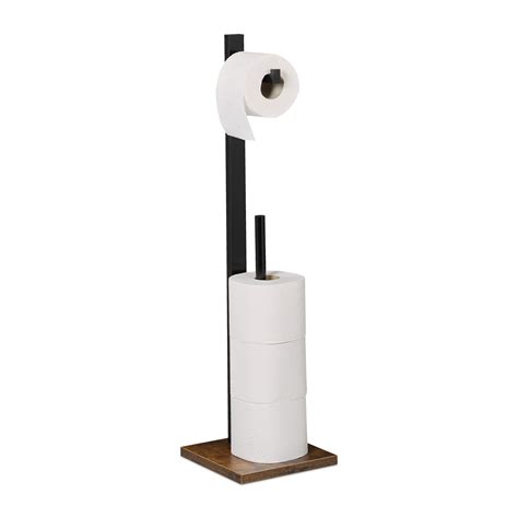 Relaxdays Portarrollos Papel Higiénico Para 5 Uds Soporte Vertical