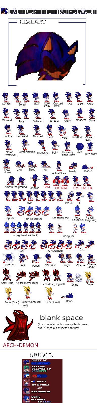 Exetior The Arch Demon Sprite Sheet By Justmrartyom On Deviantart