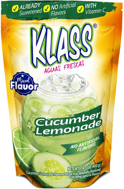 Klass Aguas Frescas Cucumber Limeade With Vitamin C Multiserve Powdered Drink Mix 141oz