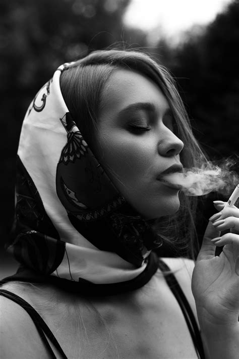 Black And White Photo Girl With Cigarette At Terry Stephen Blog