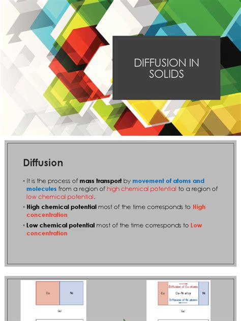 Diffusion In Solids Pdf Diffusion Atoms