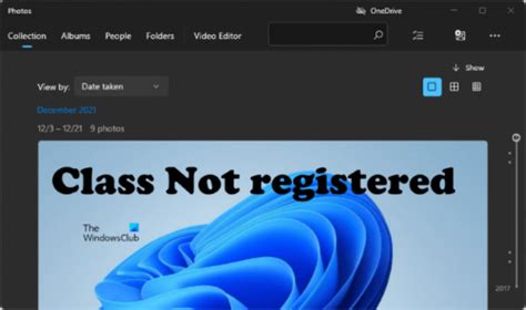 Class Not Registered While Opening Image In Windows 1110