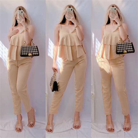 Nefrity Beatriz Elegant Sleeveless Casual Coordinatesoffice Wearclassy Sexy Terno Pants