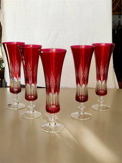 Beveled Glasses Colored 5 Glass Catawiki