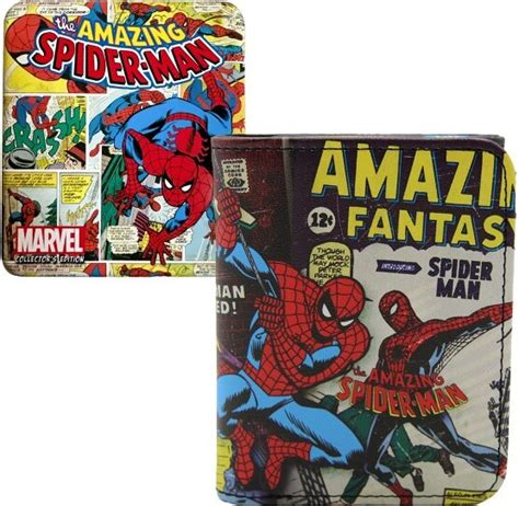 Spiderman Adult Amazing Fantasy Trifold Wallet In Collectors Tin