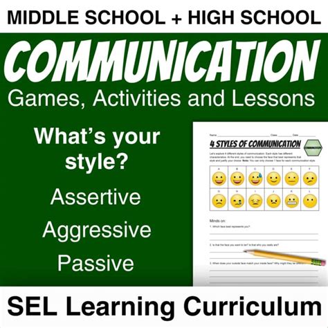 Middle School Effective Communication Skills Being Assertive Health