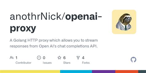 Github Anothrnickopenai Proxy A Golang Proxy Which Allows You To Stream Responses From