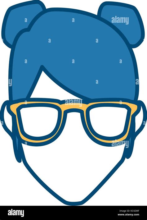 Thinking Glasses Business Woman Stock Vector Images Alamy