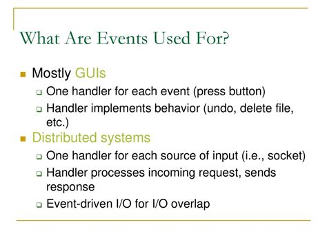 threads events and scheduling ppt download