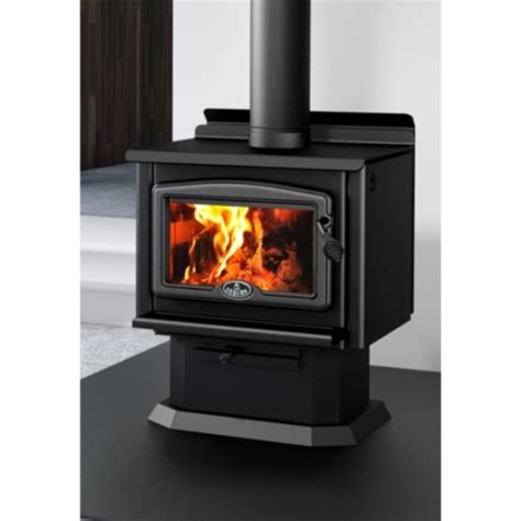 Osburn 1000 Pedestal Wood Fire With Black Door Brisbane Fireplace And