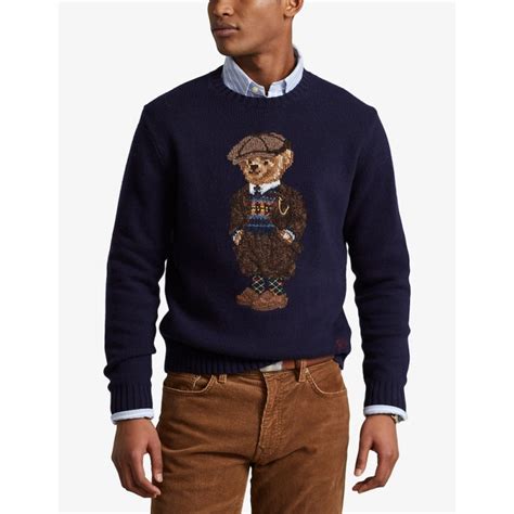 Polo Ralph Lauren Polo Bear Wool Knit Blue Man Elsa Boutique