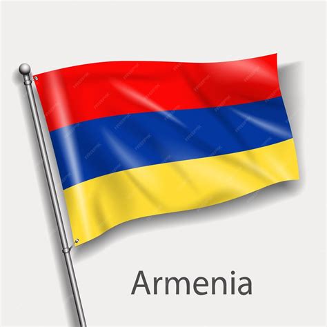Государственный флаг армении в европе | Премиум векторы