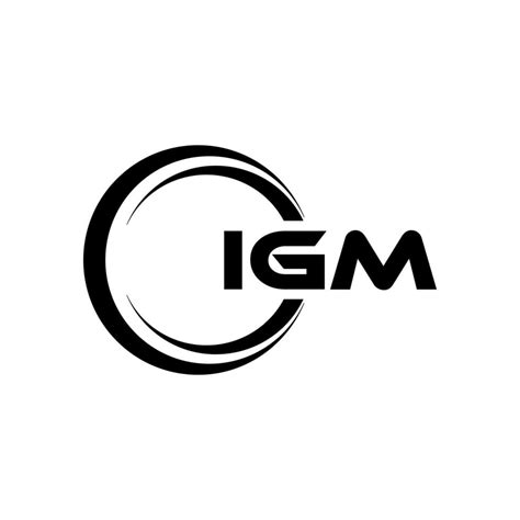 Igm Letter Logo Design In Illustration Vector Logo Calligraphy