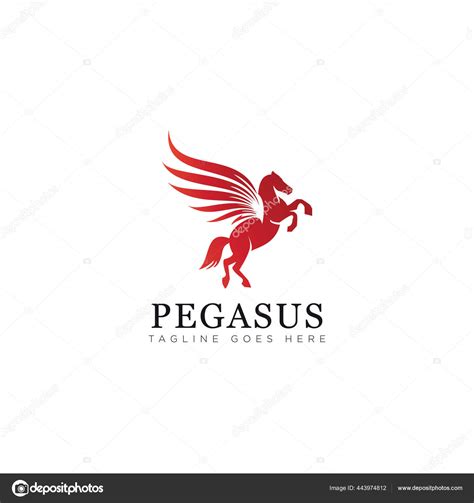 Pegasus Logo Hest Med Vinger Vektor Stockvektor Af ©beeyant 443974812