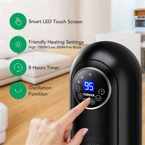 Acekool Space Heater Hf1 1500w 2s Heat Up Heater