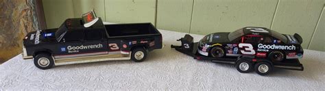 Rare Early Dale Earnhardt Sr Die Cast Truck Car And Trailer 1995 Auction