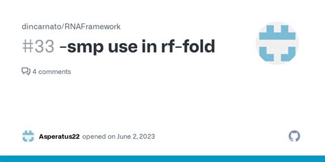 Smp Use In Rf Fold Issue Dincarnato RNAFramework GitHub