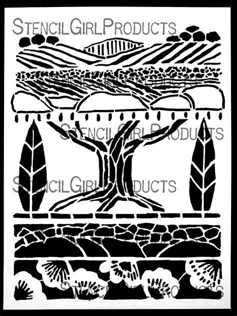 Earth Layers Stencil Roxanne Evans Stout Stencilgirlproducts