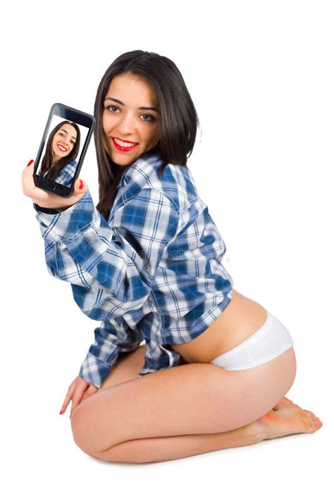 Texting Stock Image Image Of Hold Attractive Selfshot 46303335